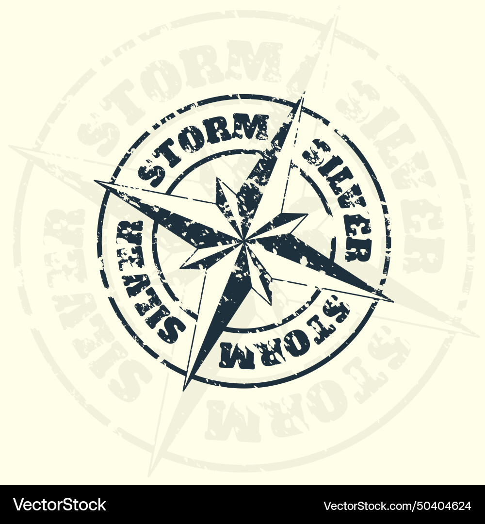 Compass pink grunge logo Royalty Free Vector Image