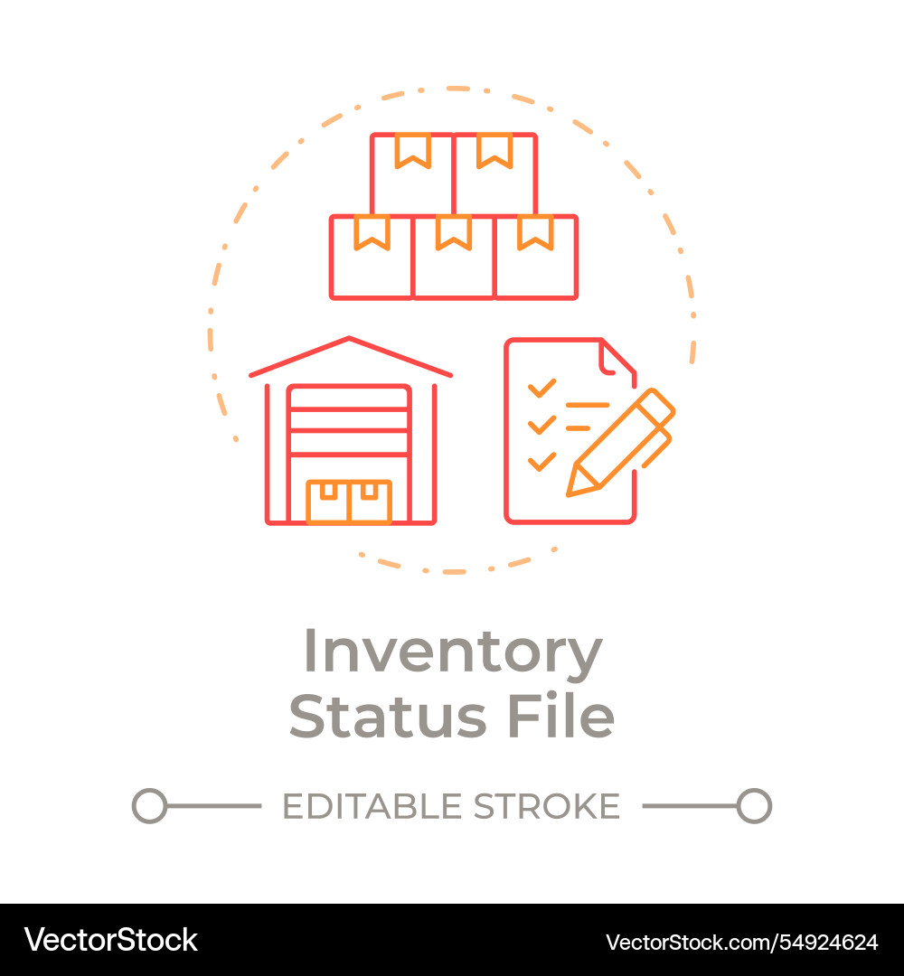 Inventory status file duo tone concept icon Vector Image