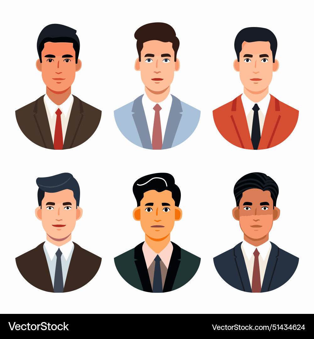 Professional men wearing business attire featured Vector Image