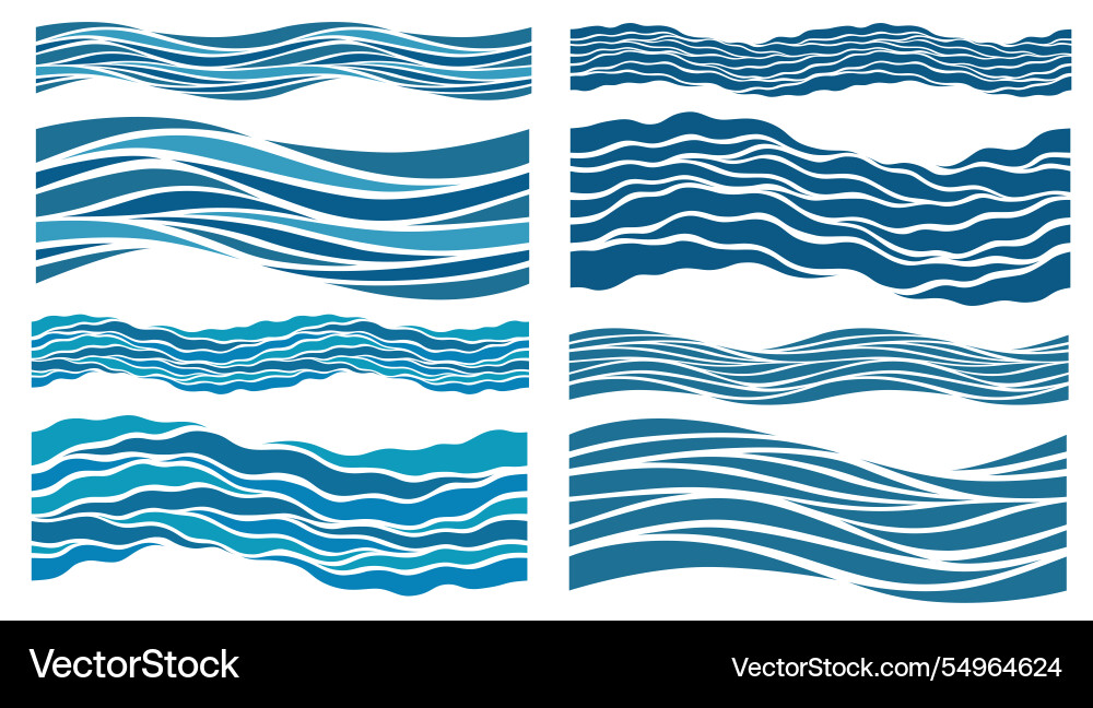 Seamless beautiful waves Royalty Free Vector Image
