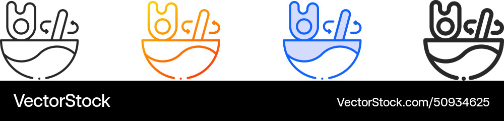 Beating iconthin linear gradient blue stroke Vector Image