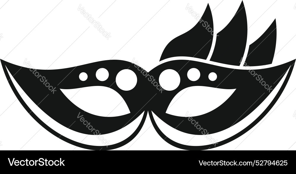 Black carnival mask representing disguise Vector Image