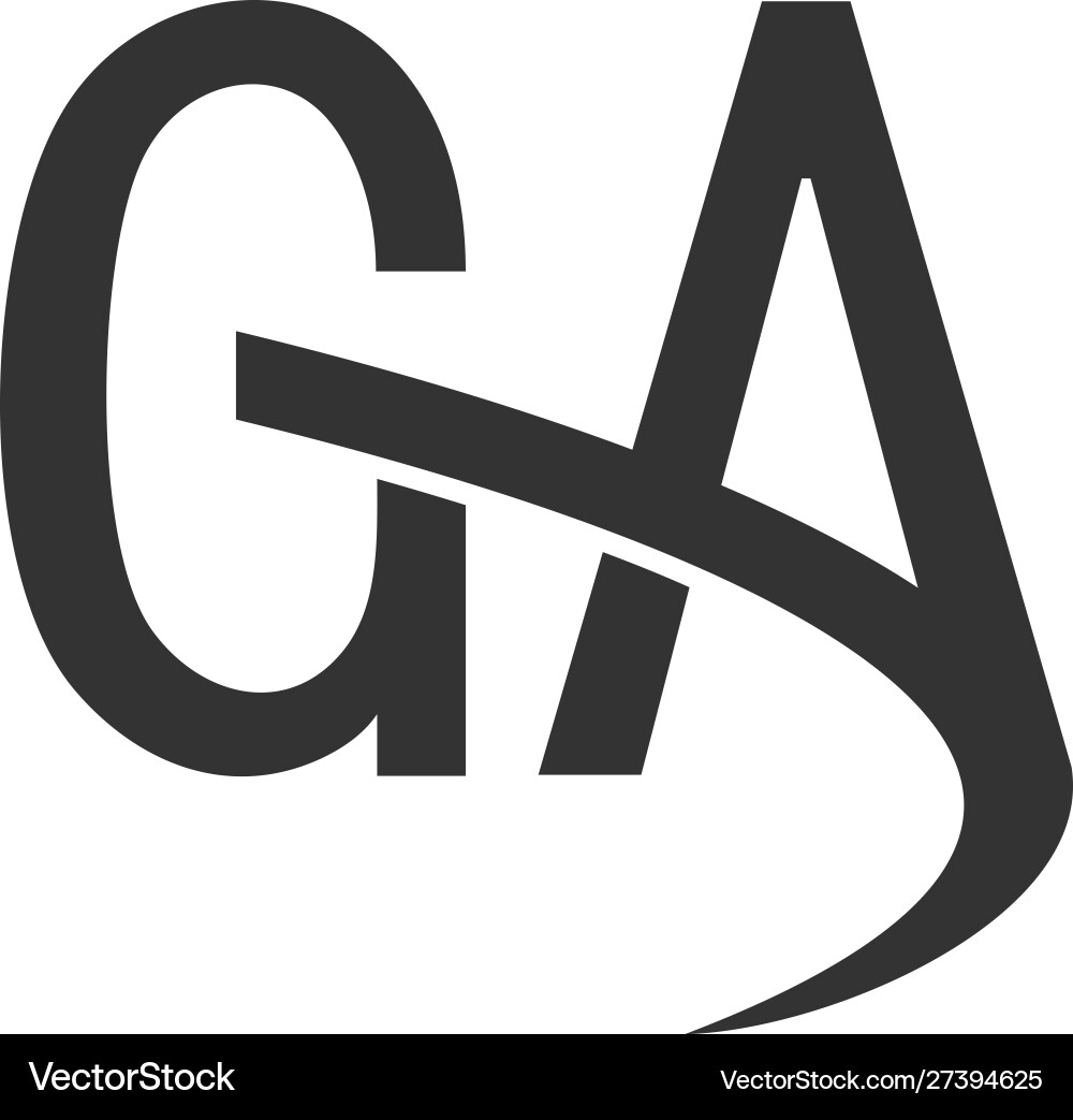 Creative letter ga logo icon Royalty Free Vector Image