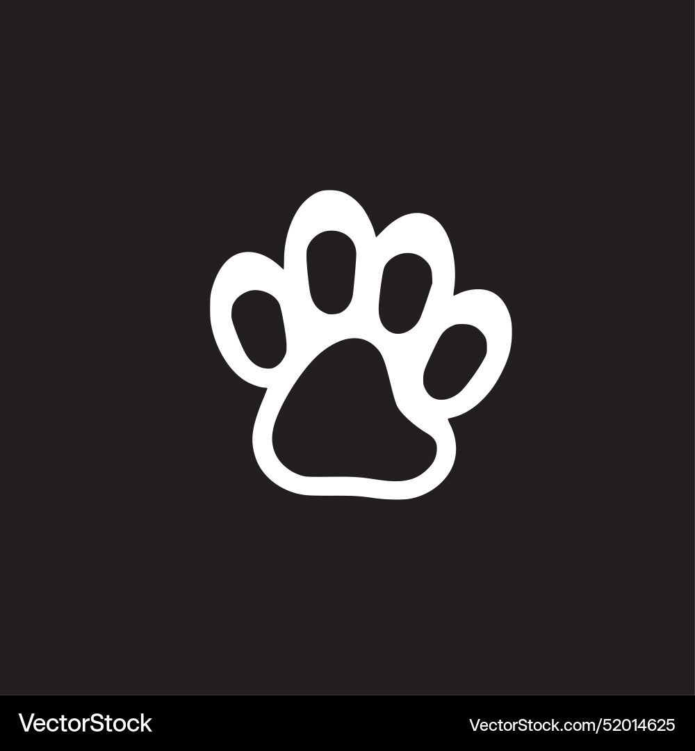 Dog paw - minimalist and simple silhouette Vector Image