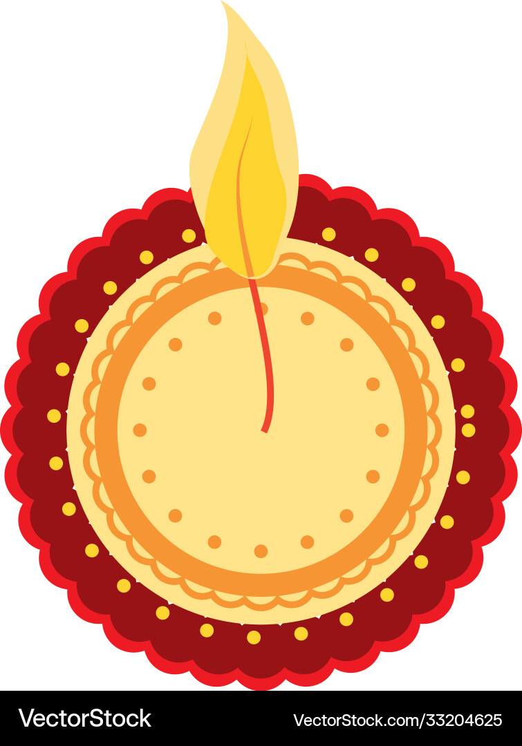 Festival navratri decorative element on white Vector Image