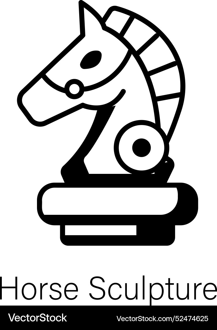 Horse sculpture Royalty Free Vector Image - VectorStock
