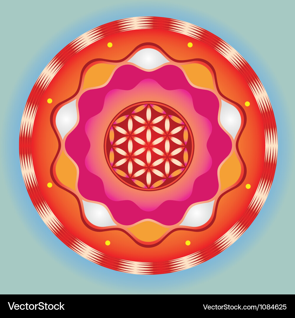 Life seed bright meditative sign Royalty Free Vector Image