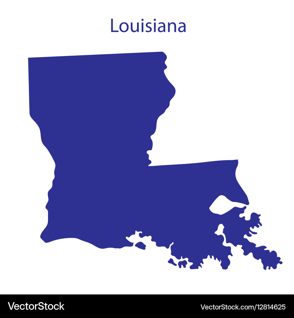 Louisiana State Silhouette Royalty Free Vector Image