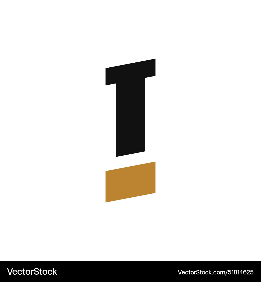 Modern i logo design abstract initial letter Vector Image