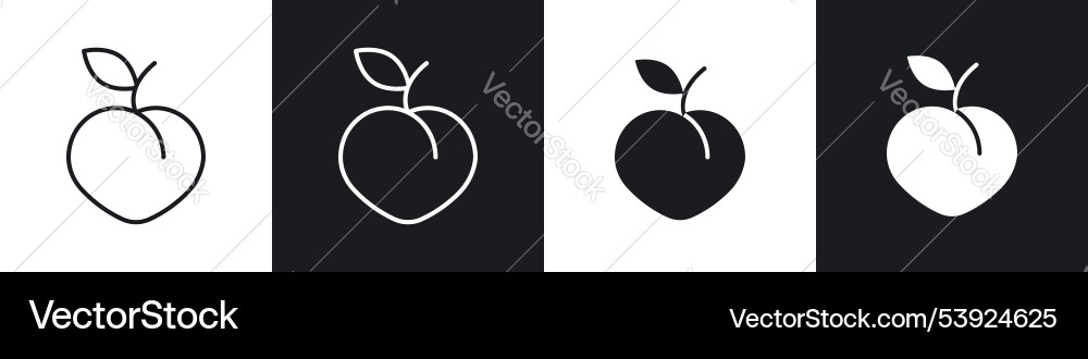 Peach icon Royalty Free Vector Image - VectorStock