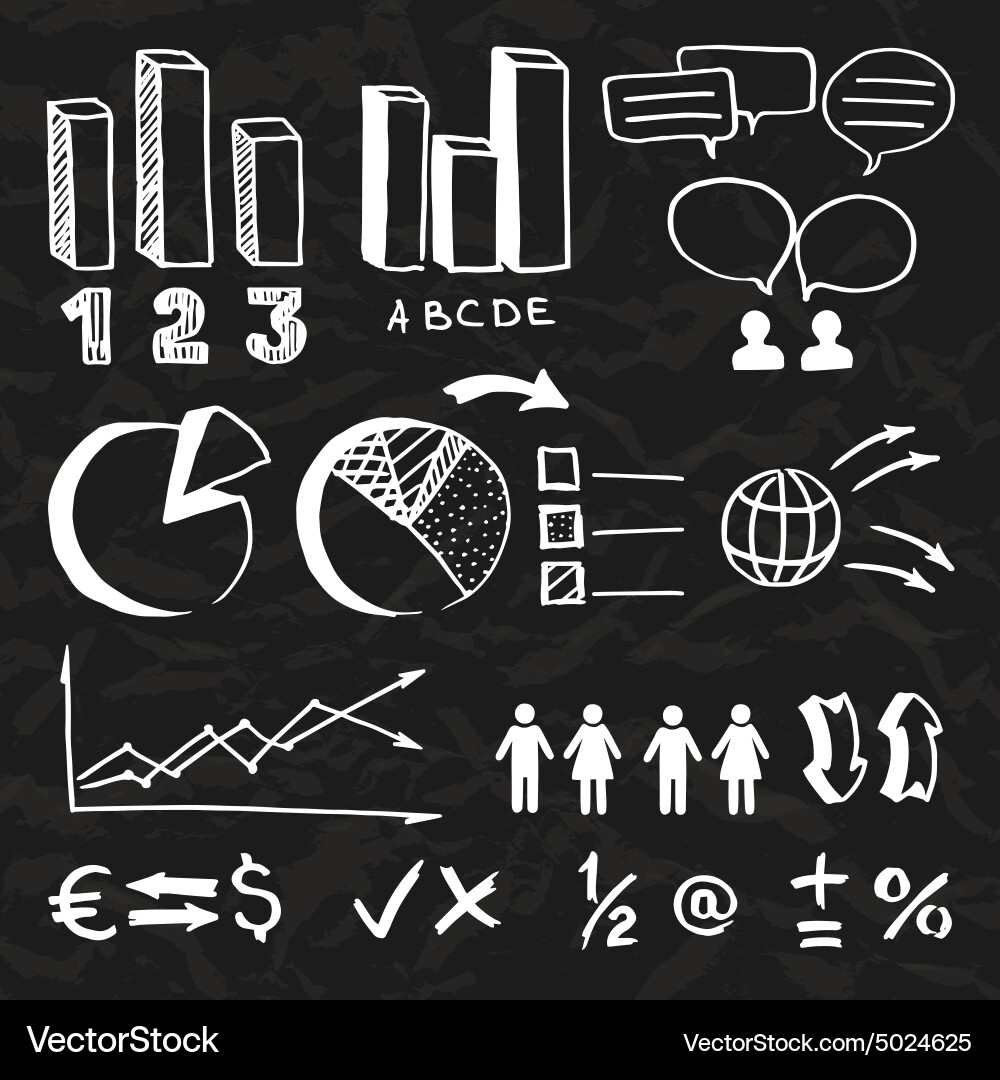 Sketch infographic Royalty Free Vector Image - VectorStock