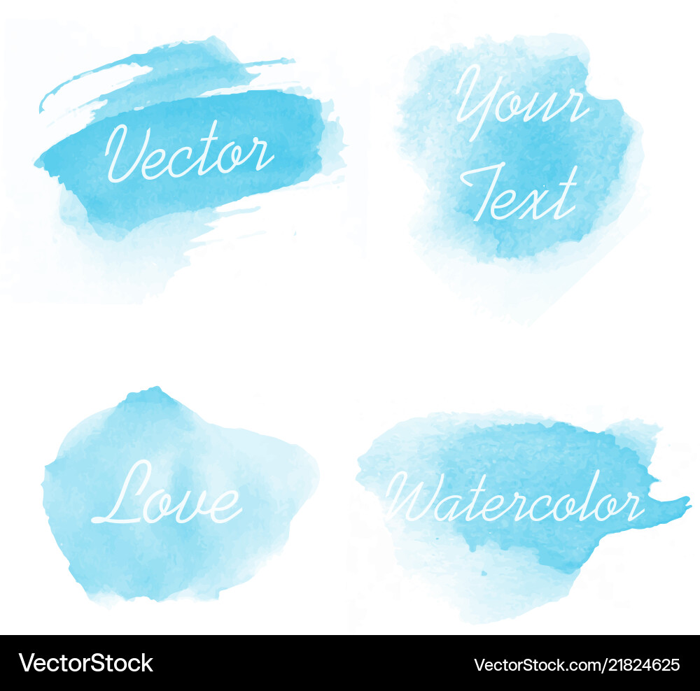 Watercolor Splash Set Royalty Free Vector Image