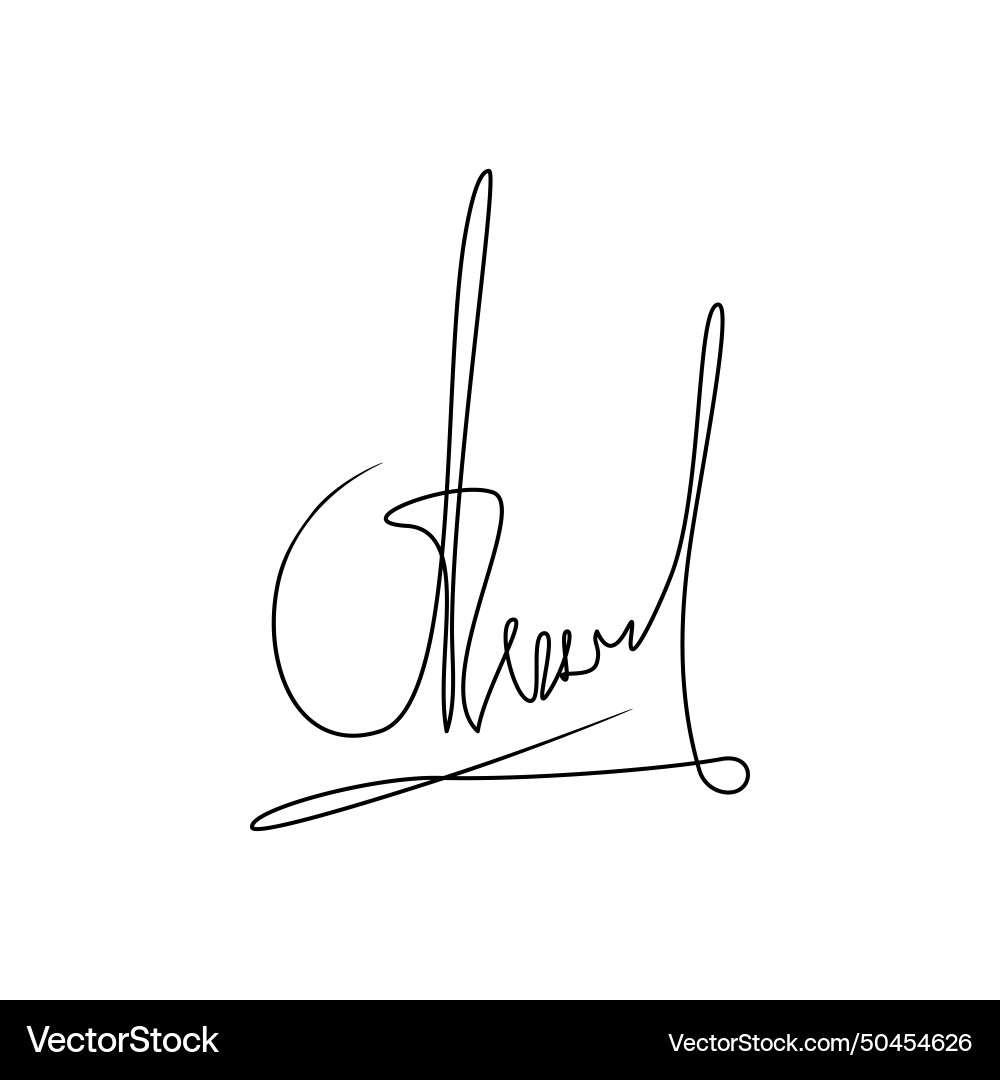 Business signature Royalty Free Vector Image - VectorStock