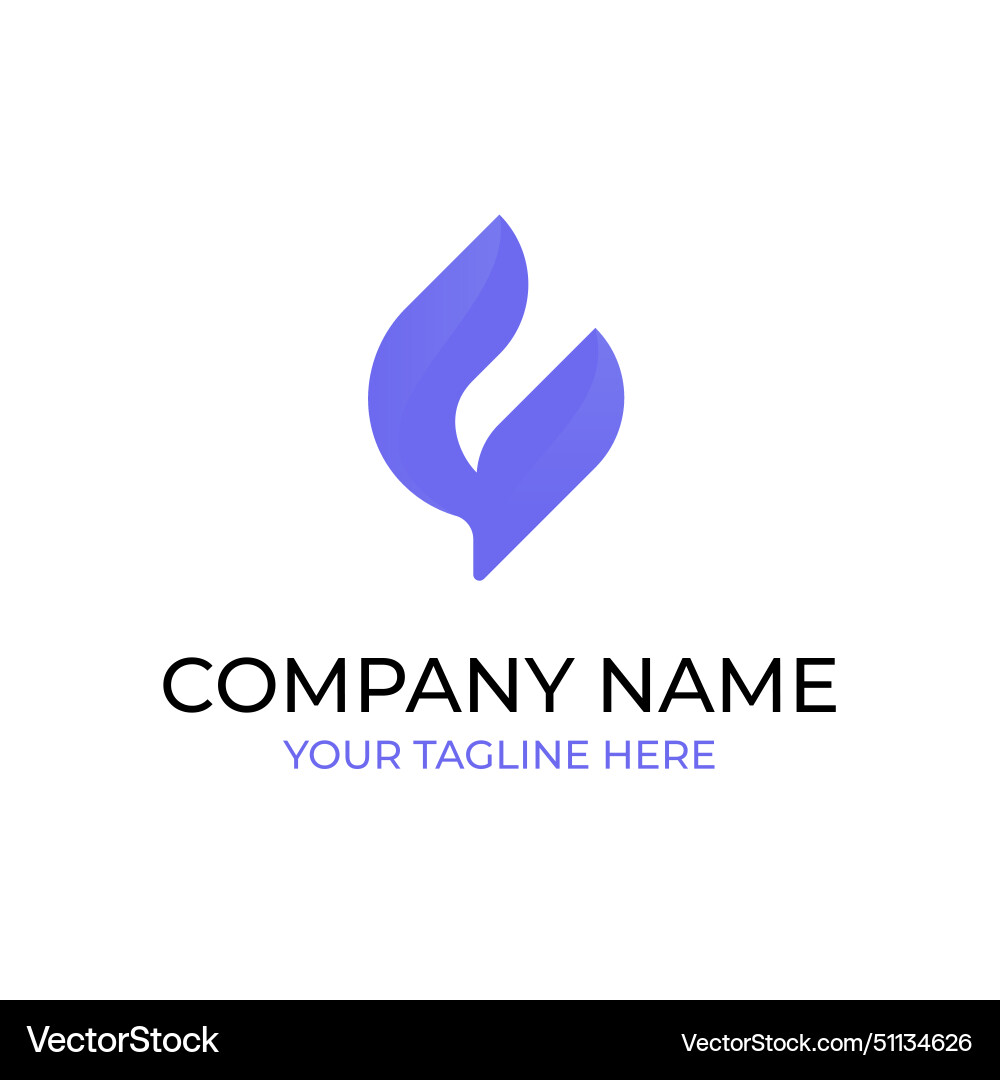 F letter initial flame fire logo Royalty Free Vector Image