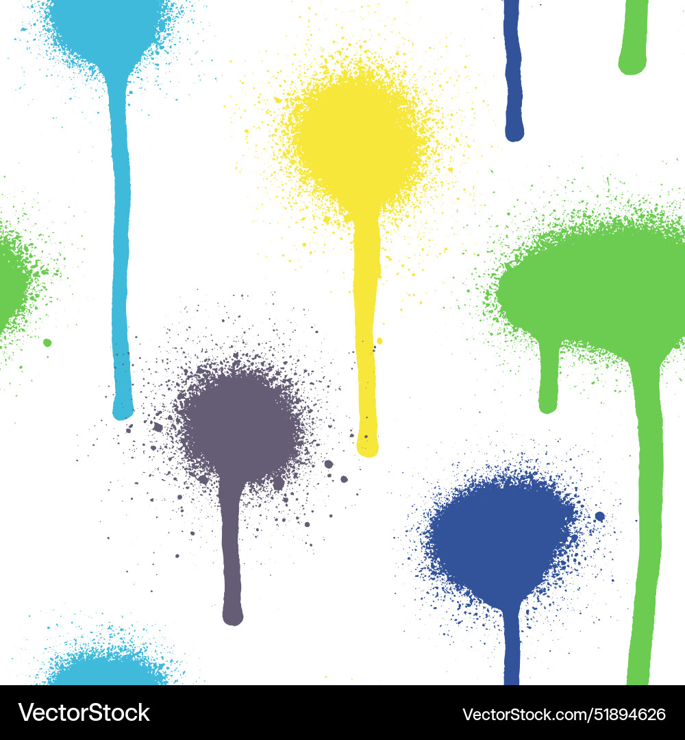 Graffiti spray paint seamless pattern Royalty Free Vector