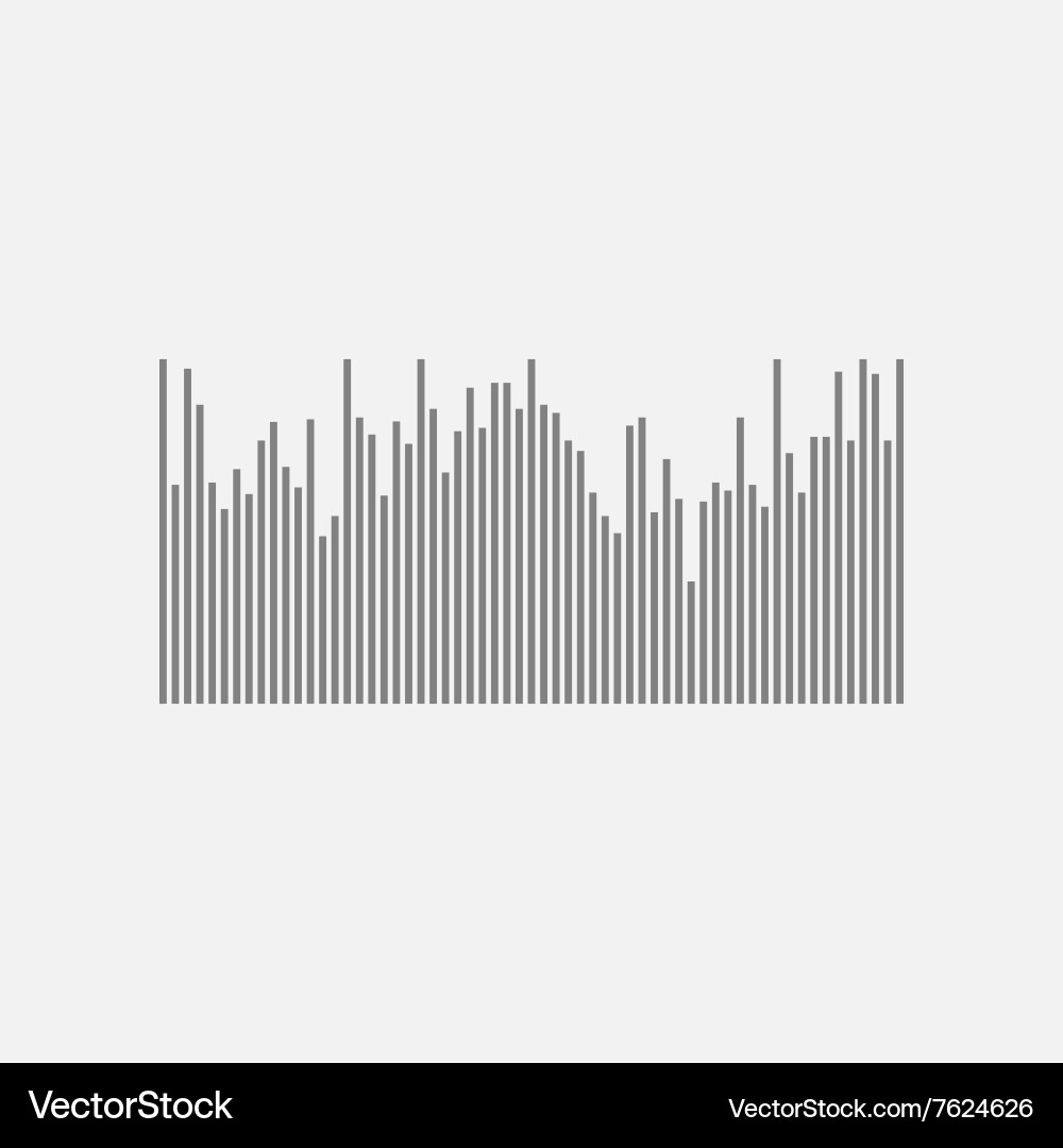 Graphic equalizer of gray color Royalty Free Vector Image