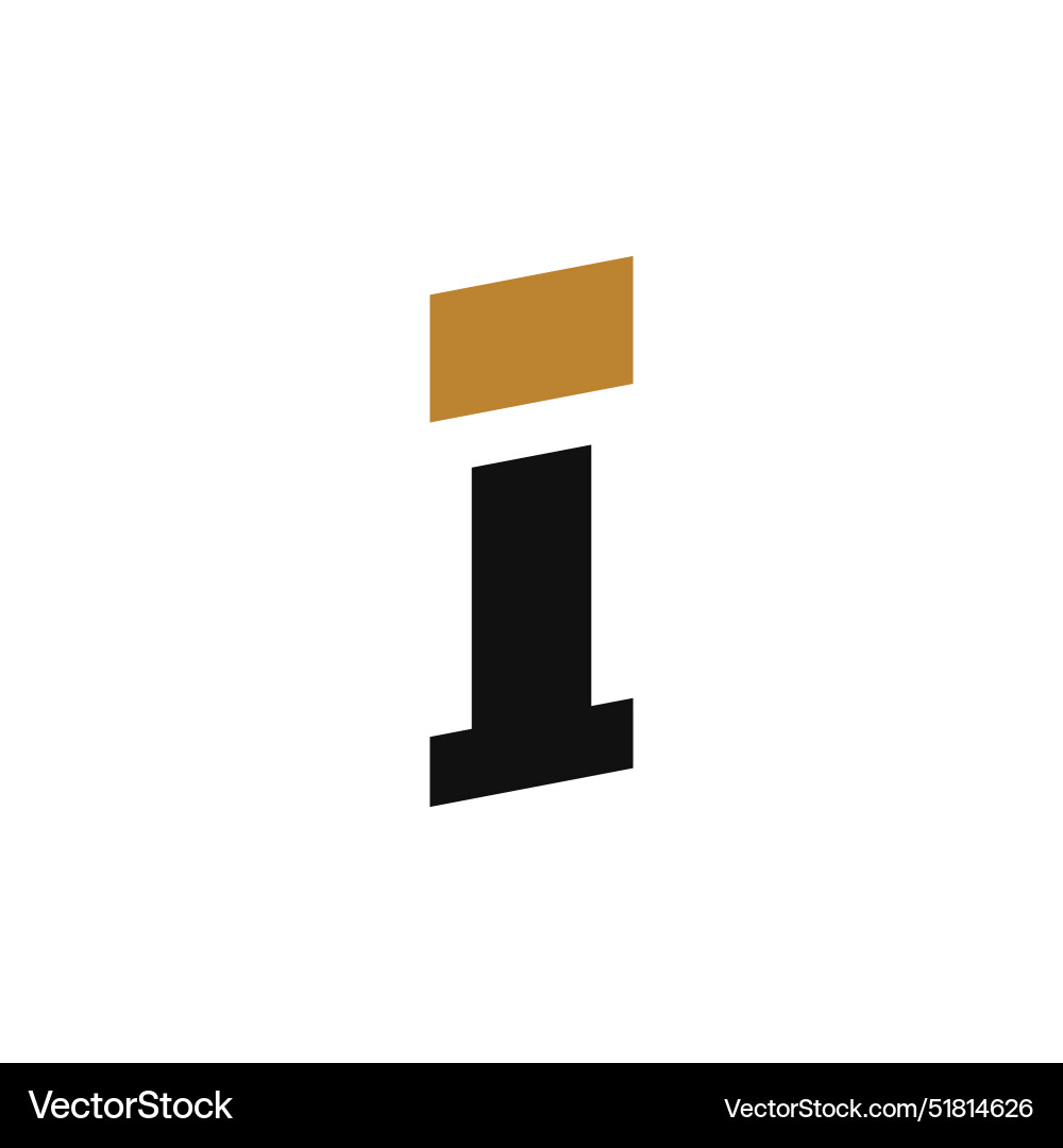 Letter i logo design creative initial Royalty Free Vector