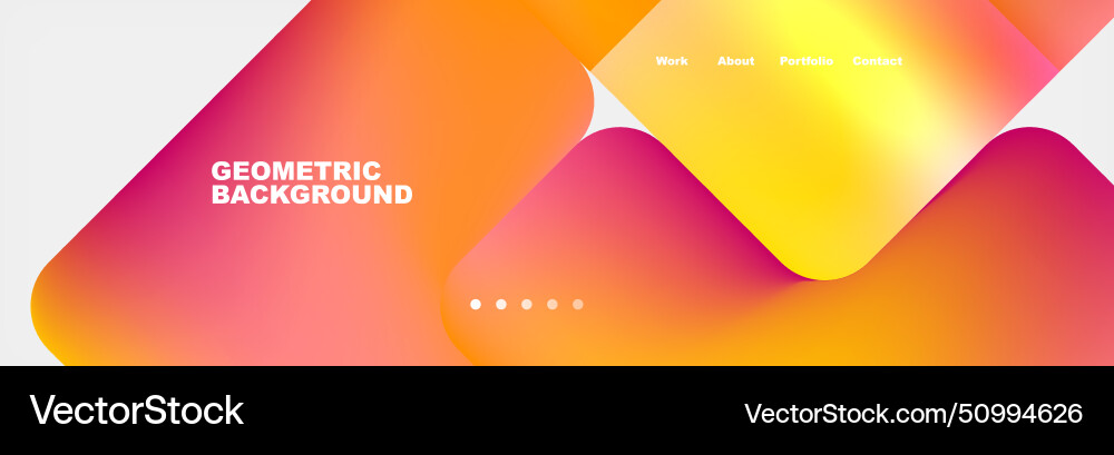 Vibrant geometric background with red and yellow Vector Image