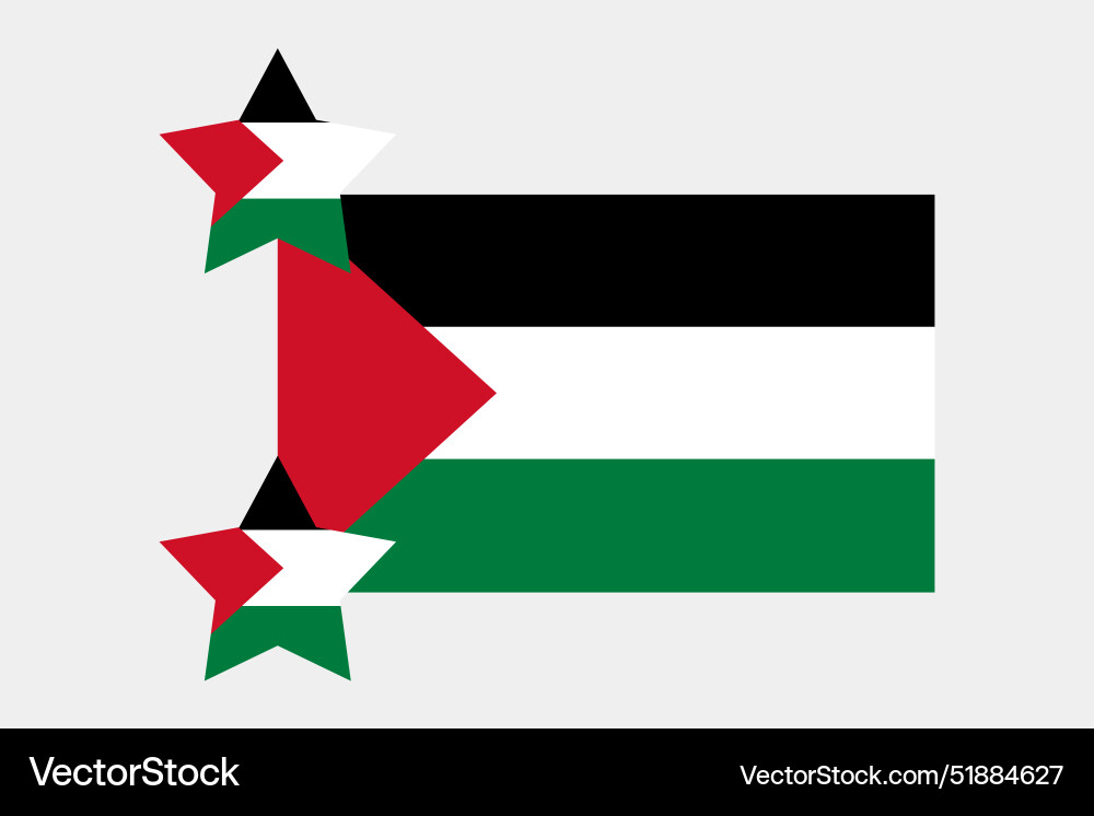 Flag of palestine Royalty Free Vector Image - VectorStock