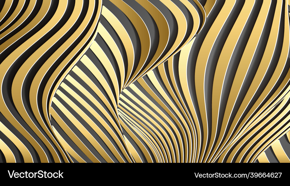 Luxury gold background wavy landscape Royalty Free Vector