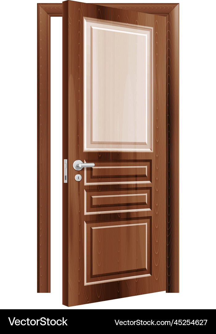 Realistic door Royalty Free Vector Image - VectorStock