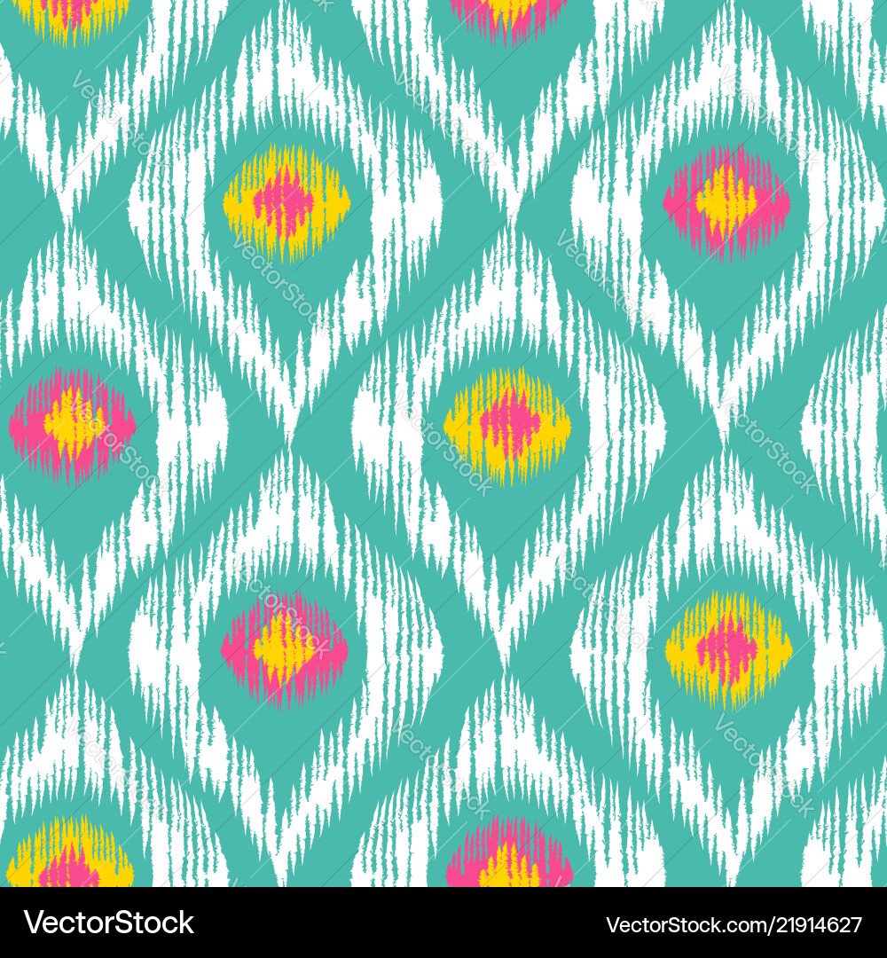 Retro ikat colorful pattern Royalty Free Vector Image