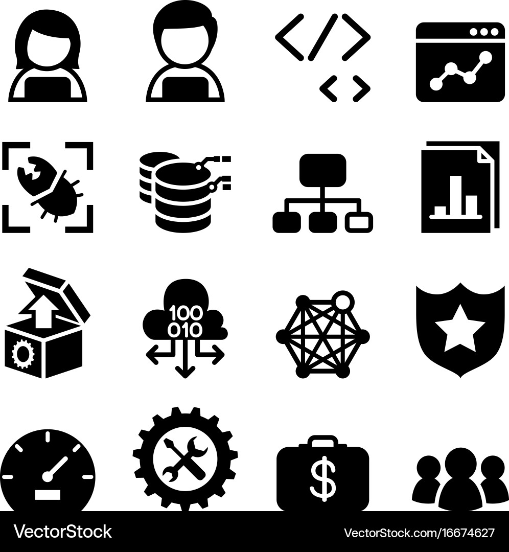 Software development design computer Royalty Free Vector