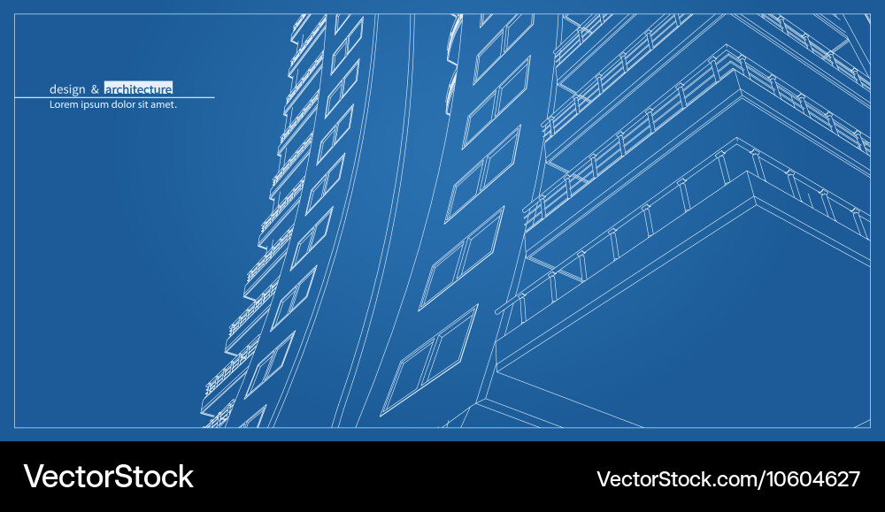 Urbanistic skyscraper abstract 3d render Vector Image