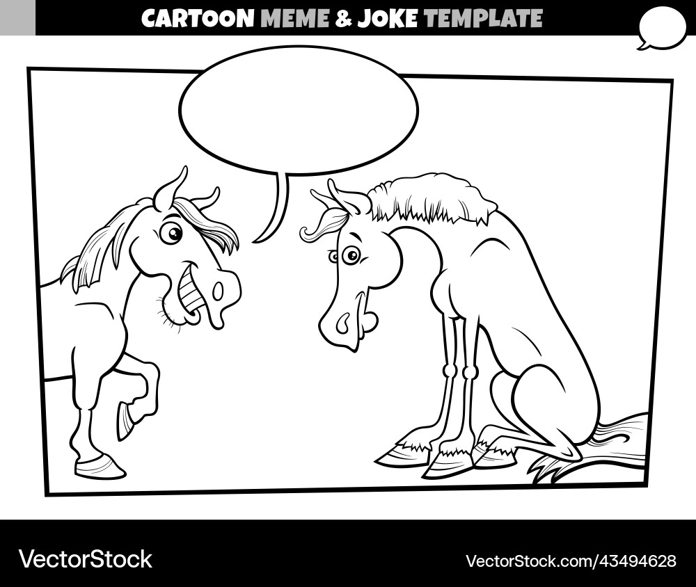 Cartoon meme template with speech bubble Vector Image