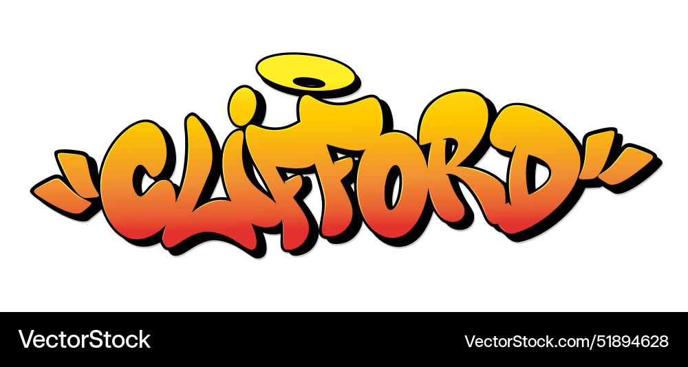Clifford name in graffiti style Royalty Free Vector Image