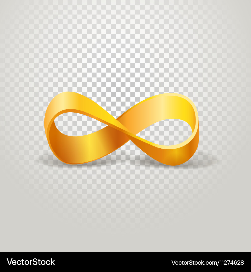 Golden Infinity Symbol Royalty Free Vector Image
