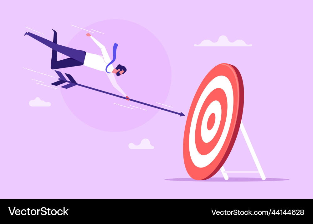 Hit business targets-targeting Royalty Free Vector Image