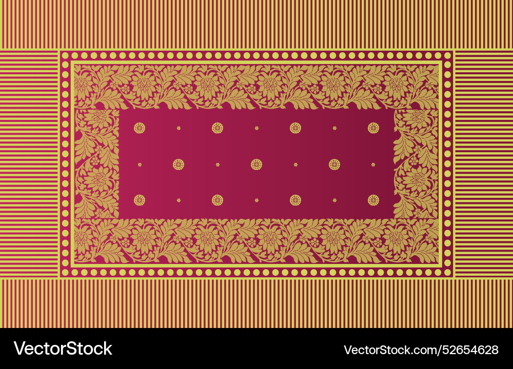 Indian ethnic sari design which is originated Vector Image