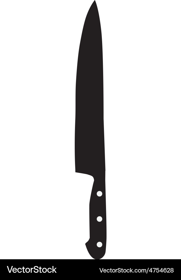 Knife silhouette Royalty Free Vector Image - VectorStock