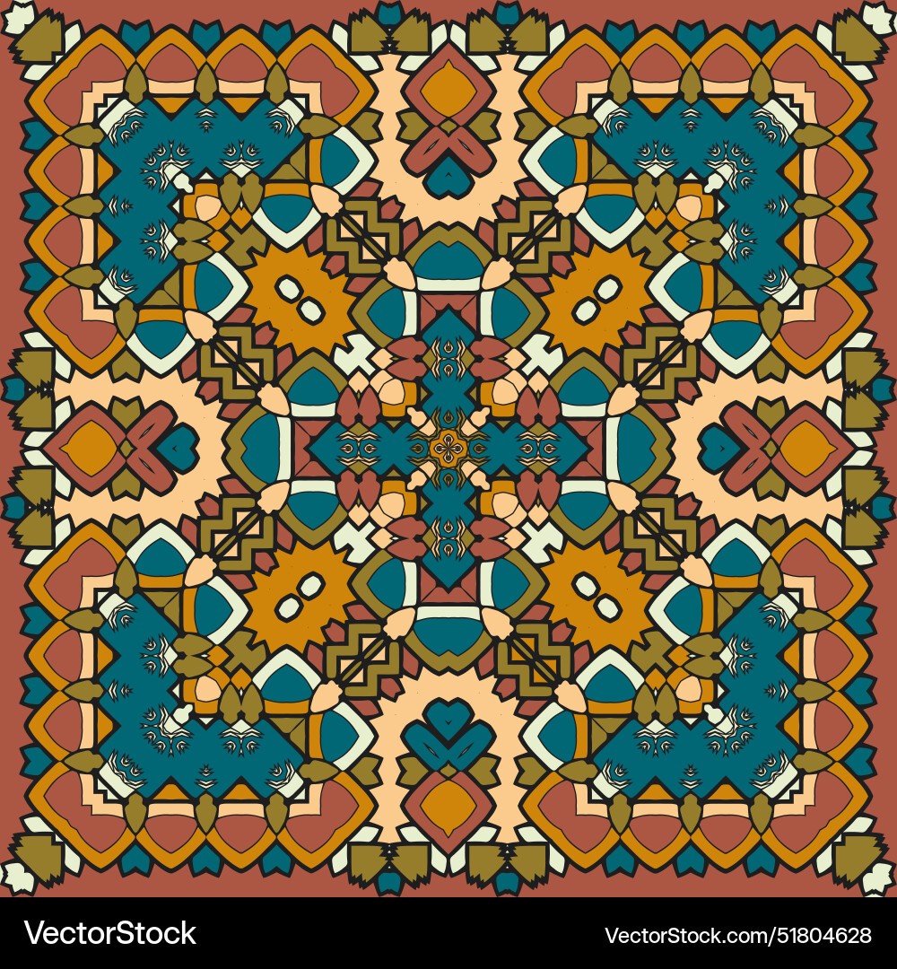 Melting watercolor colorful symmetrical pattern Vector Image