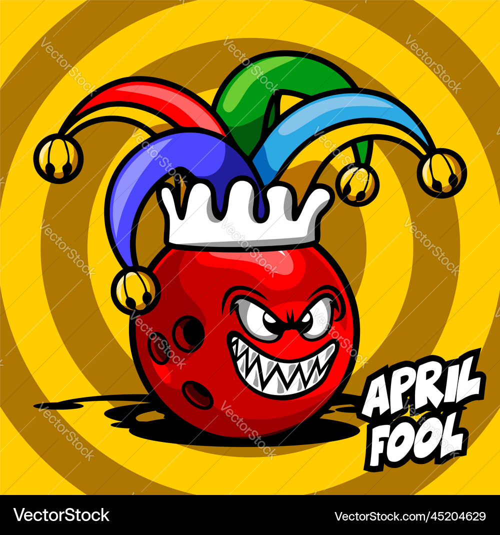 Bowling Ball April Fools' Day Royalty Free Vector Image