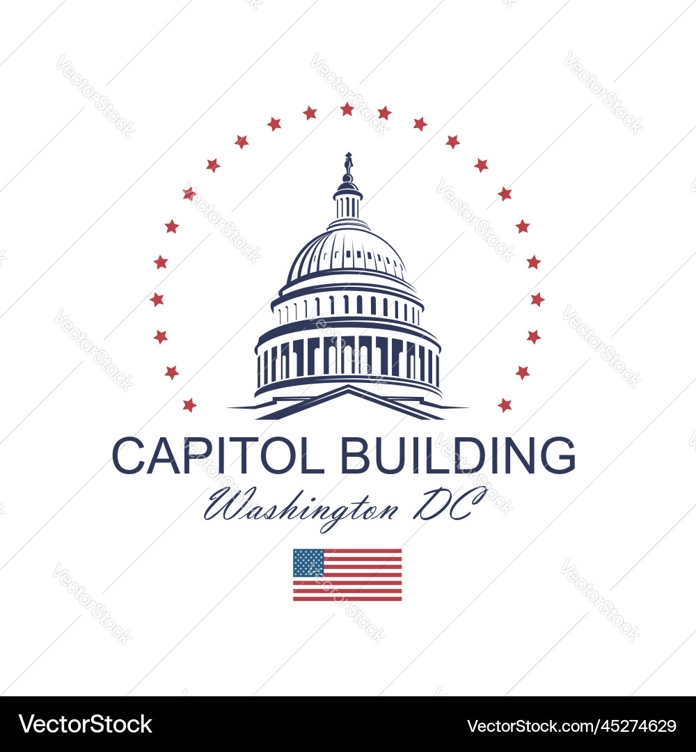 Capitol building icon Royalty Free Vector Image
