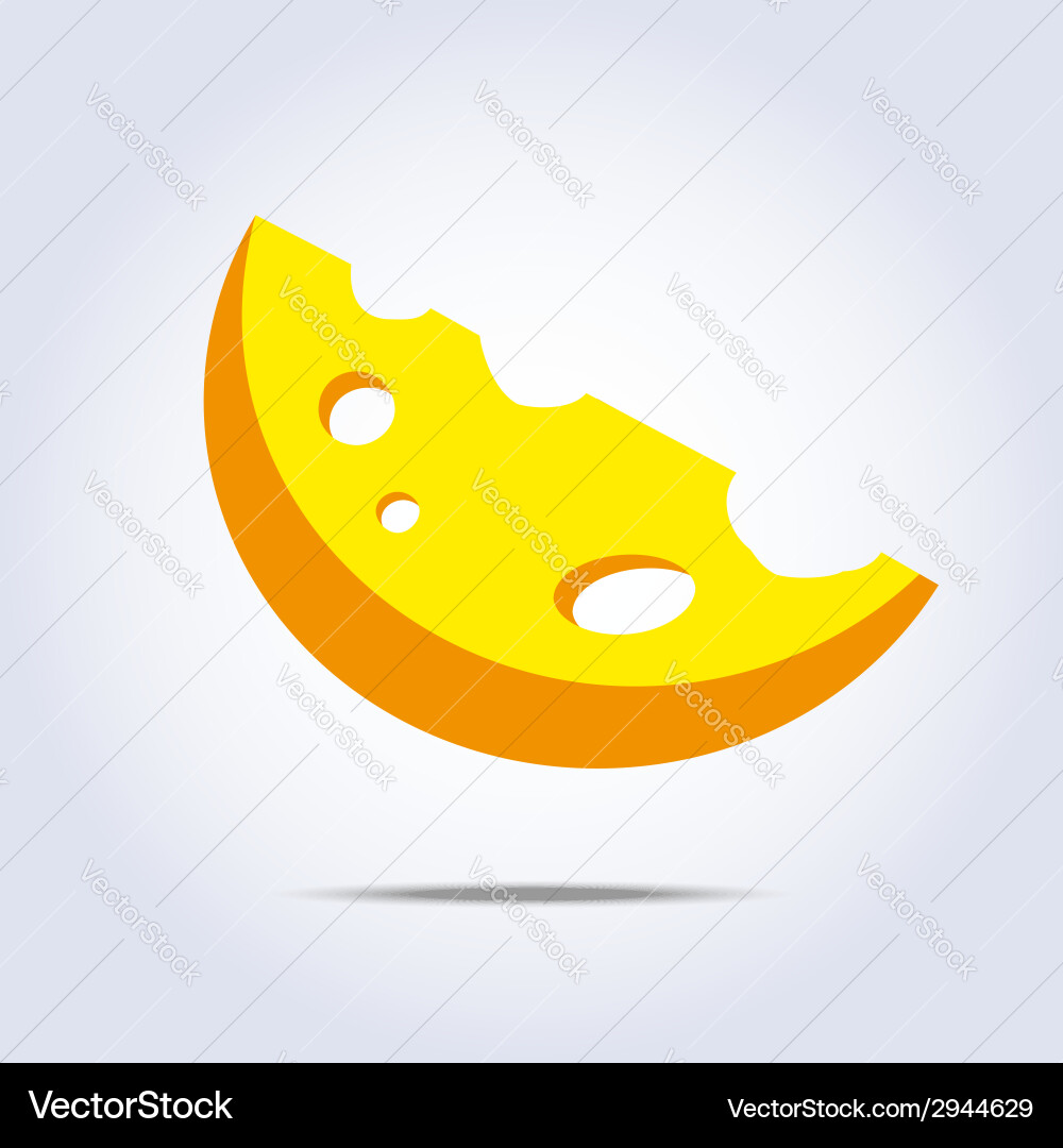 Cheese icon Royalty Free Vector Image - VectorStock
