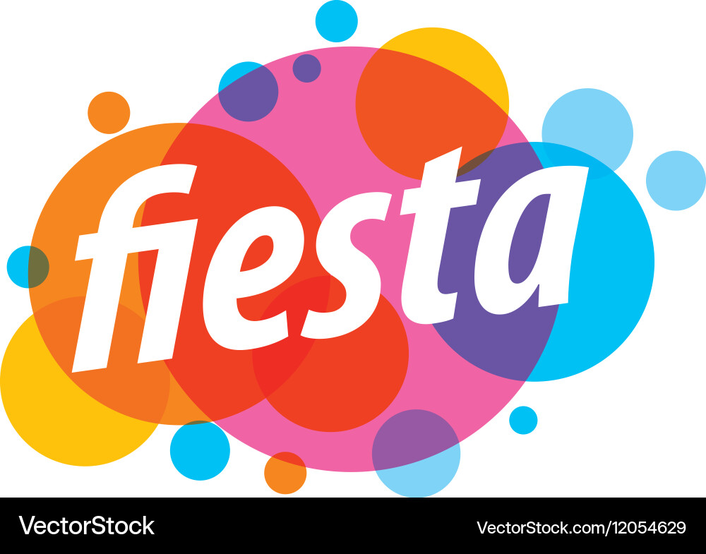 Colorful Fiesta Logo Royalty Free Vector Image
