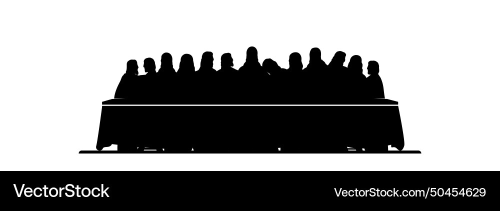 Drawing of the last supper Royalty Free Vector Image