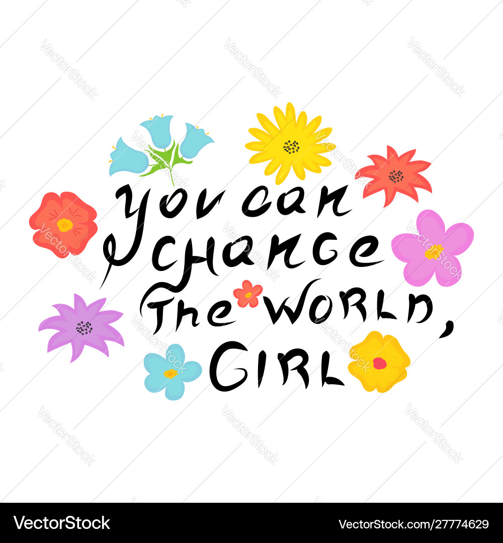 Handdrawn with inscription you can change Vector Image