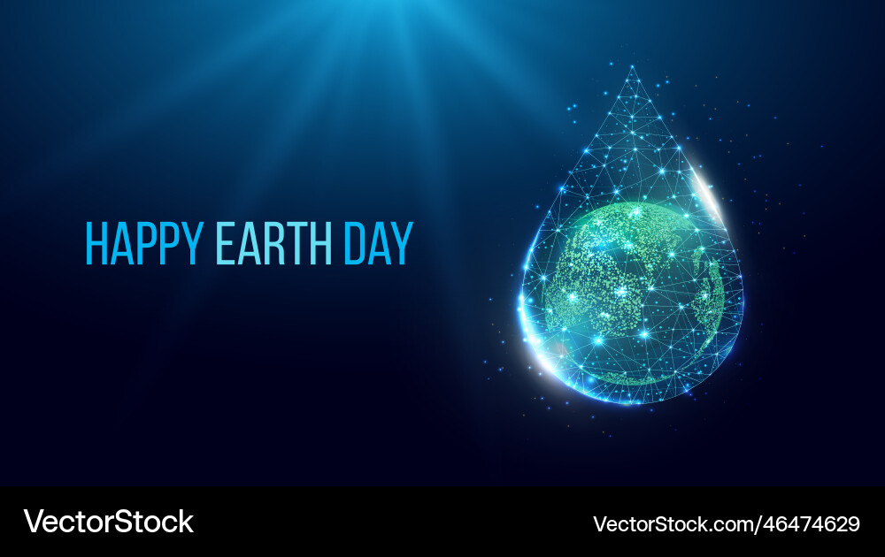 Happy earth day concept two human hands are holds Vector Image