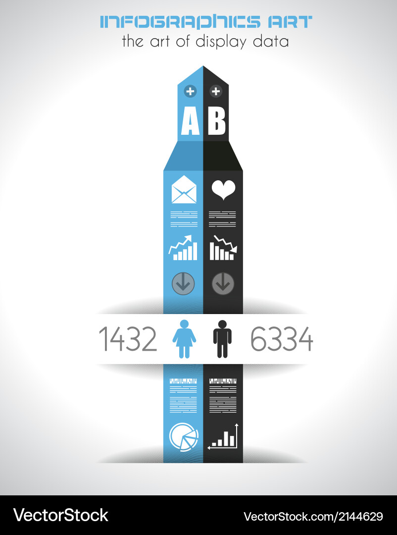 Infographic design template with paper tags Vector Image