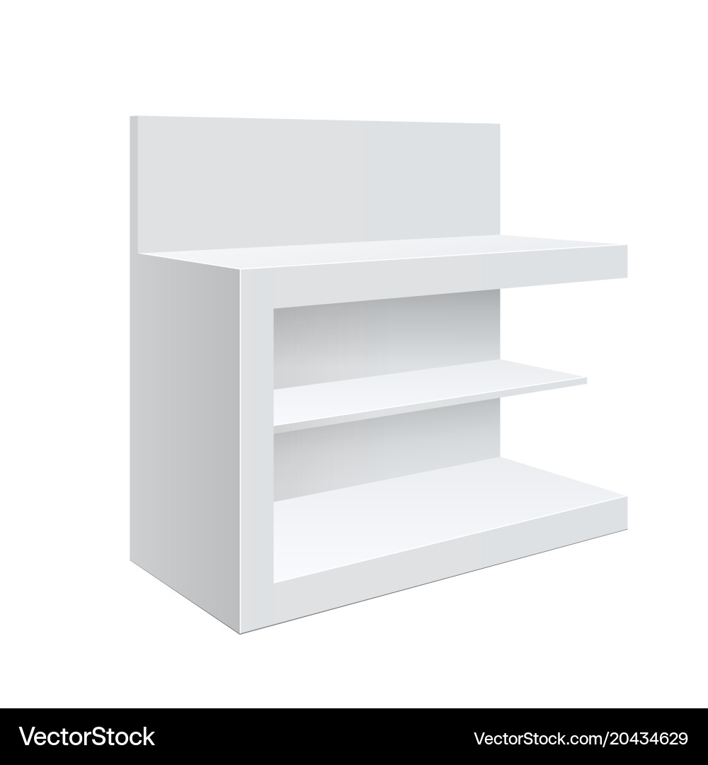 Promotion counter retail trade stand Royalty Free Vector