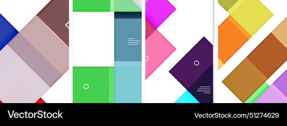 Square abstract poster set Royalty Free Vector Image