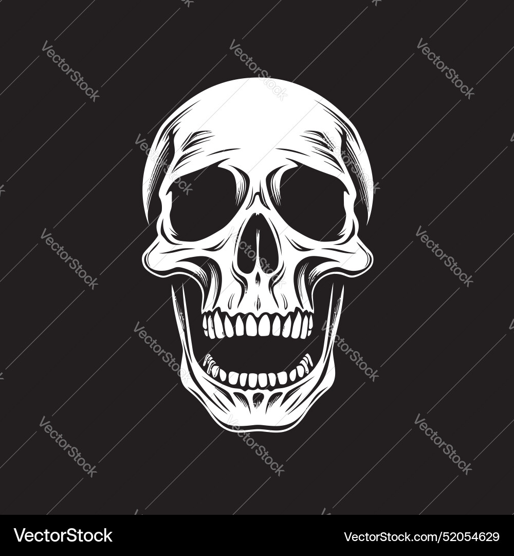 Terrifying surprise emblem bone chilling logo Vector Image