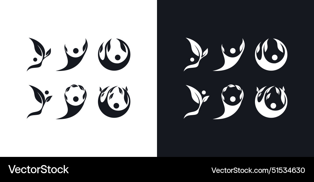 11 humanleaf Royalty Free Vector Image - VectorStock