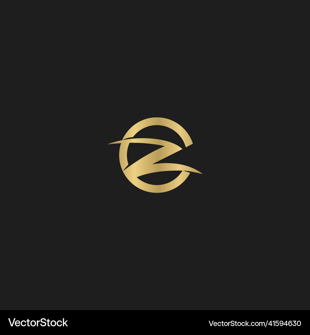 Alphabet initials logo cz zc c and z Royalty Free Vector