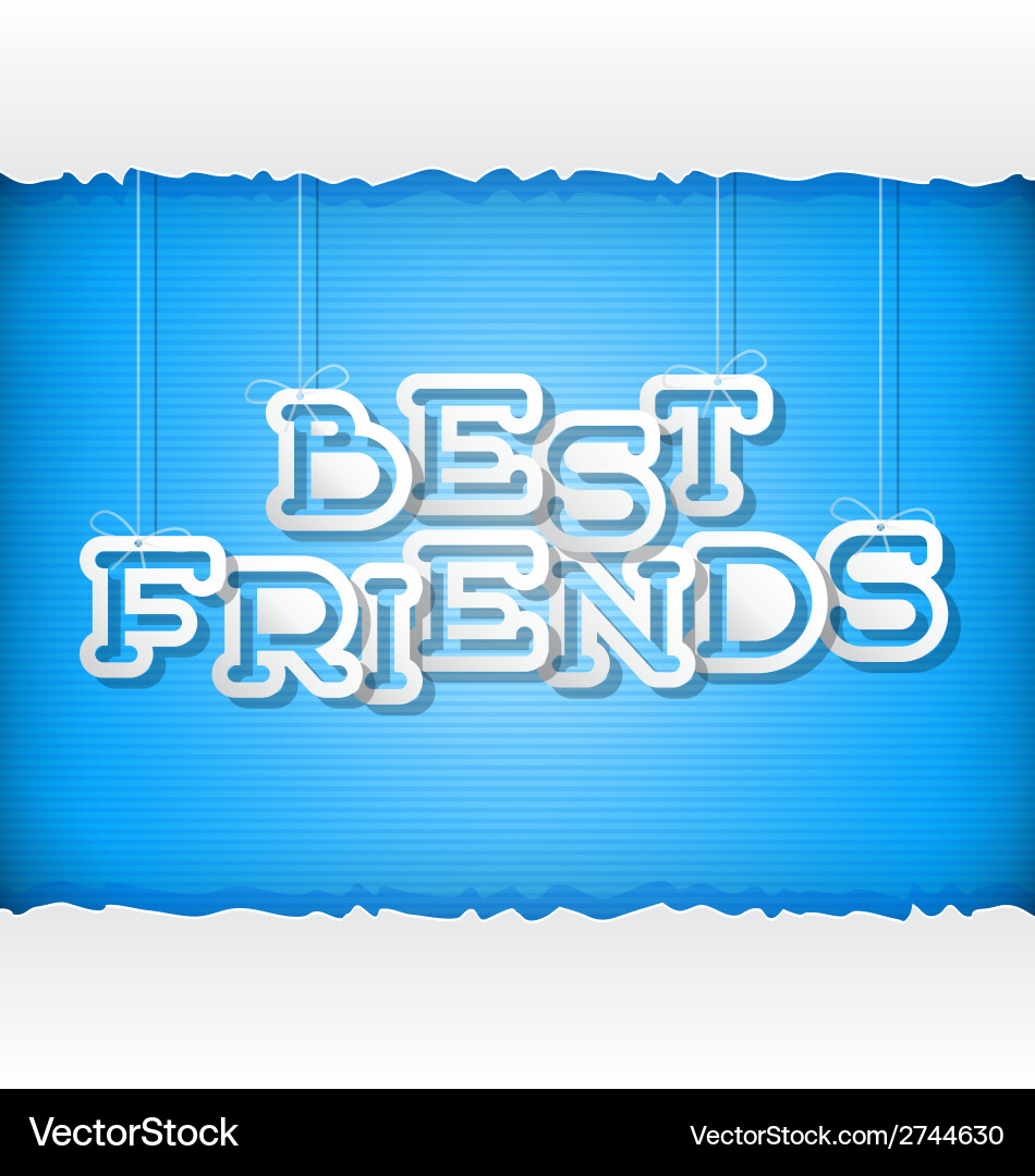 Best friends Royalty Free Vector Image - VectorStock