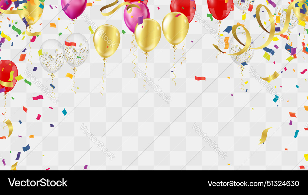Bright and festive image featuring various Vector Image